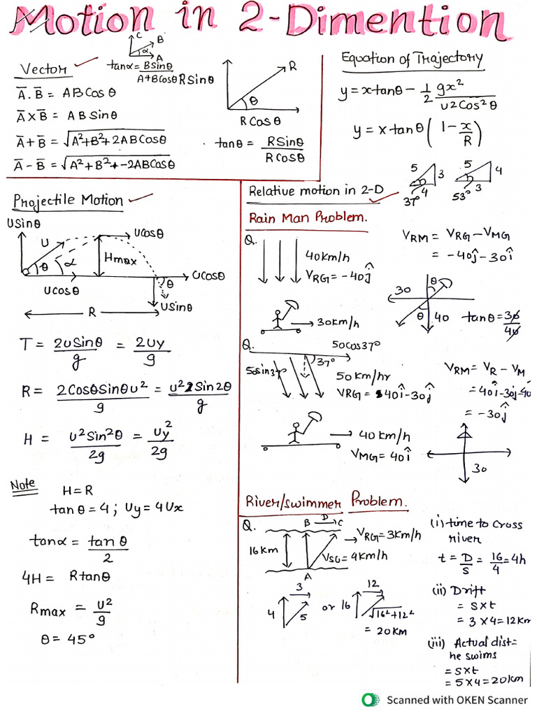 Motion in 2d | PDF