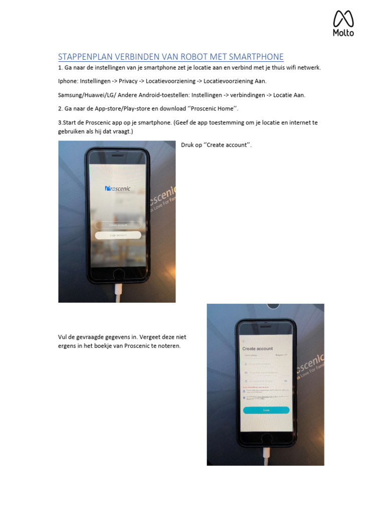 Stappenplan Proscenic 830P | PDF