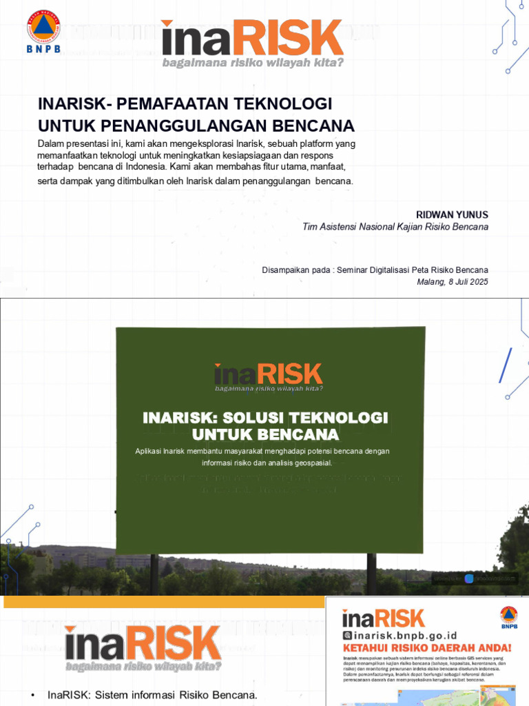 Inarisk: Teknologi Penanggulangan Bencana | PDF