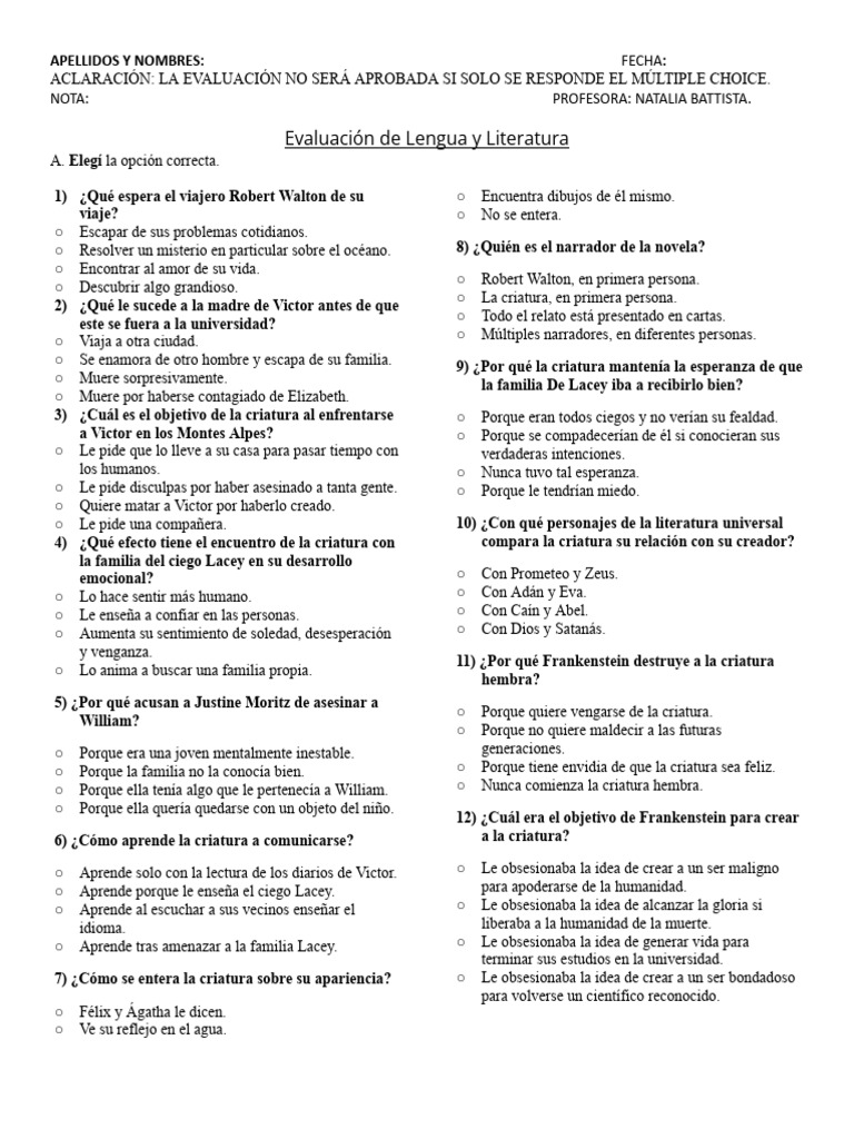 Frankenstein 3ero | PDF | Frankenstein