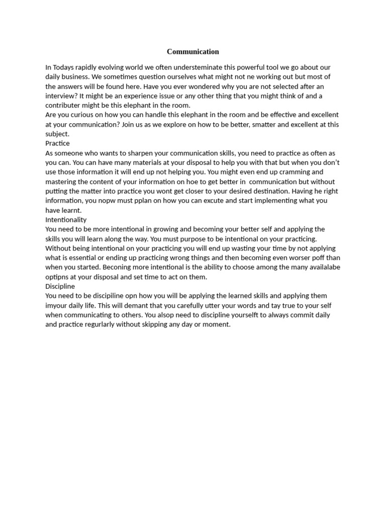 Mastering Effective Communication Skills | PDF