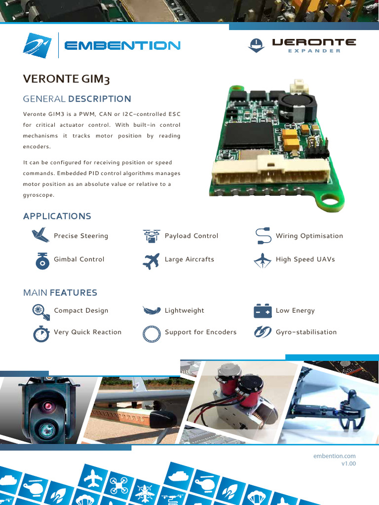 Veronte GIM3: Advanced ESC for UAVs | PDF | Computer Engineering ...