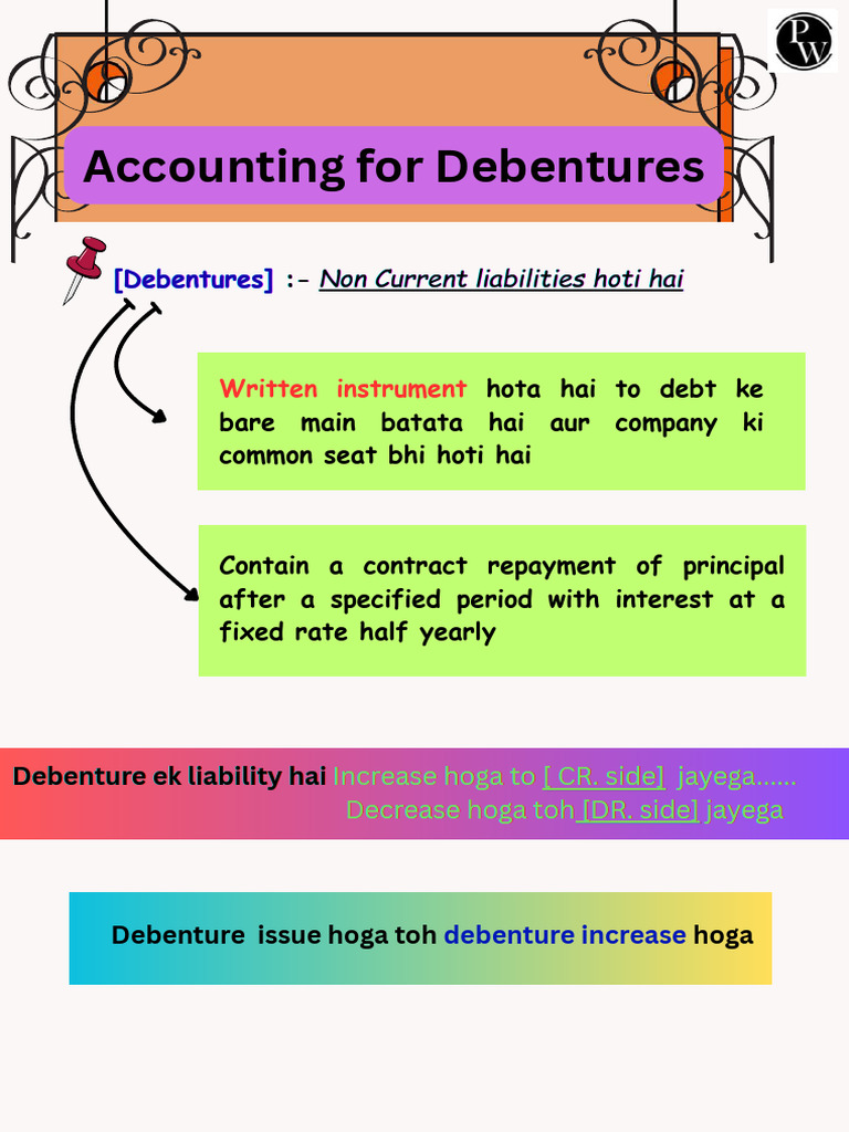 Accounting For Debentures | PDF | Debits And Credits | Debenture