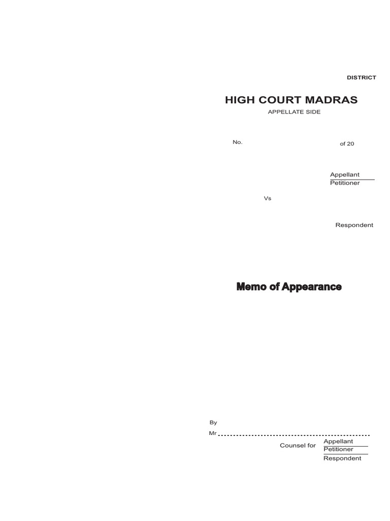 Memo High Court | PDF