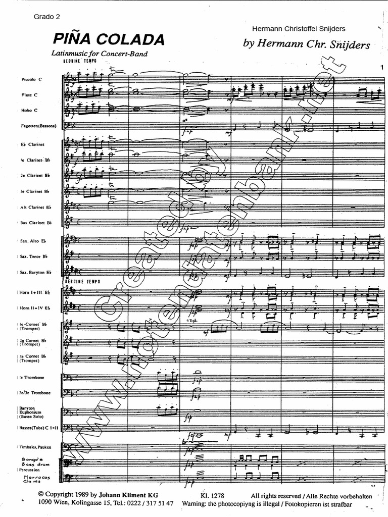 Piña Colada - Score Estudio-1 | PDF
