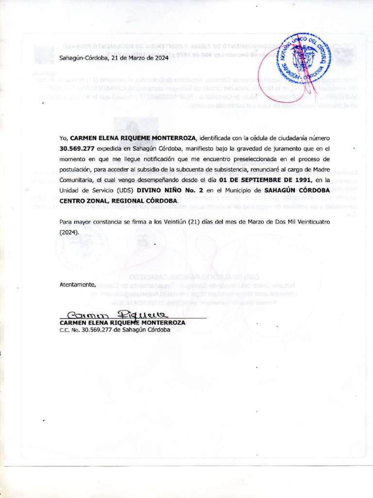 Carta Juramentada | PDF