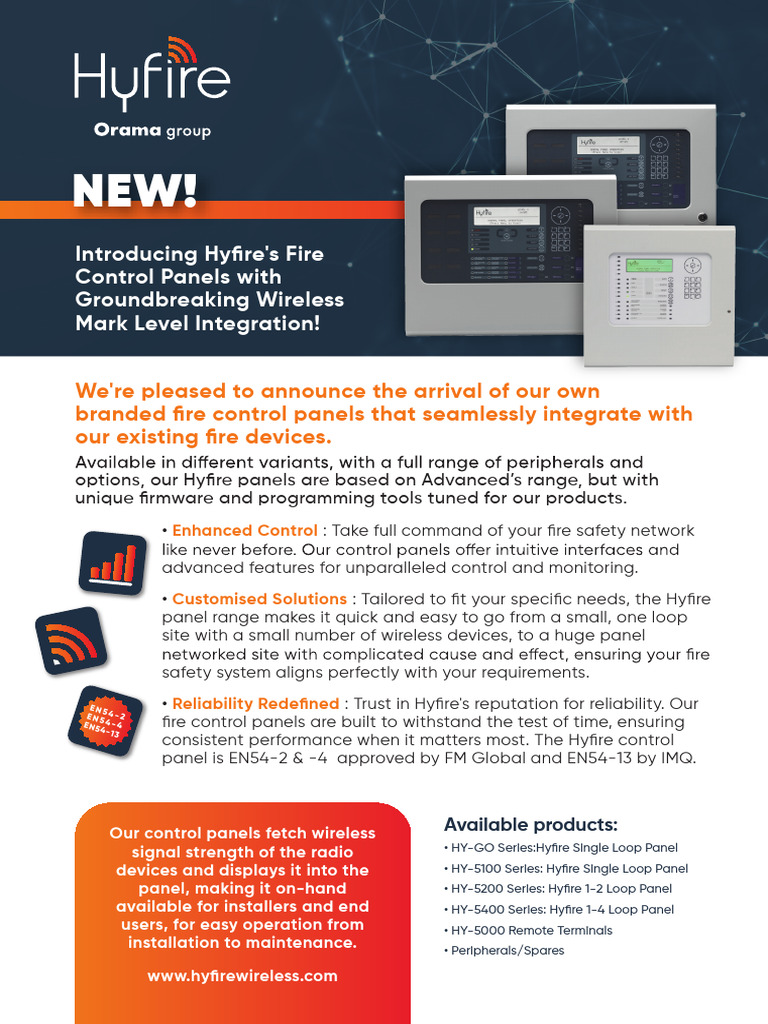 Hyfire Wireless Fire Control Panels | PDF