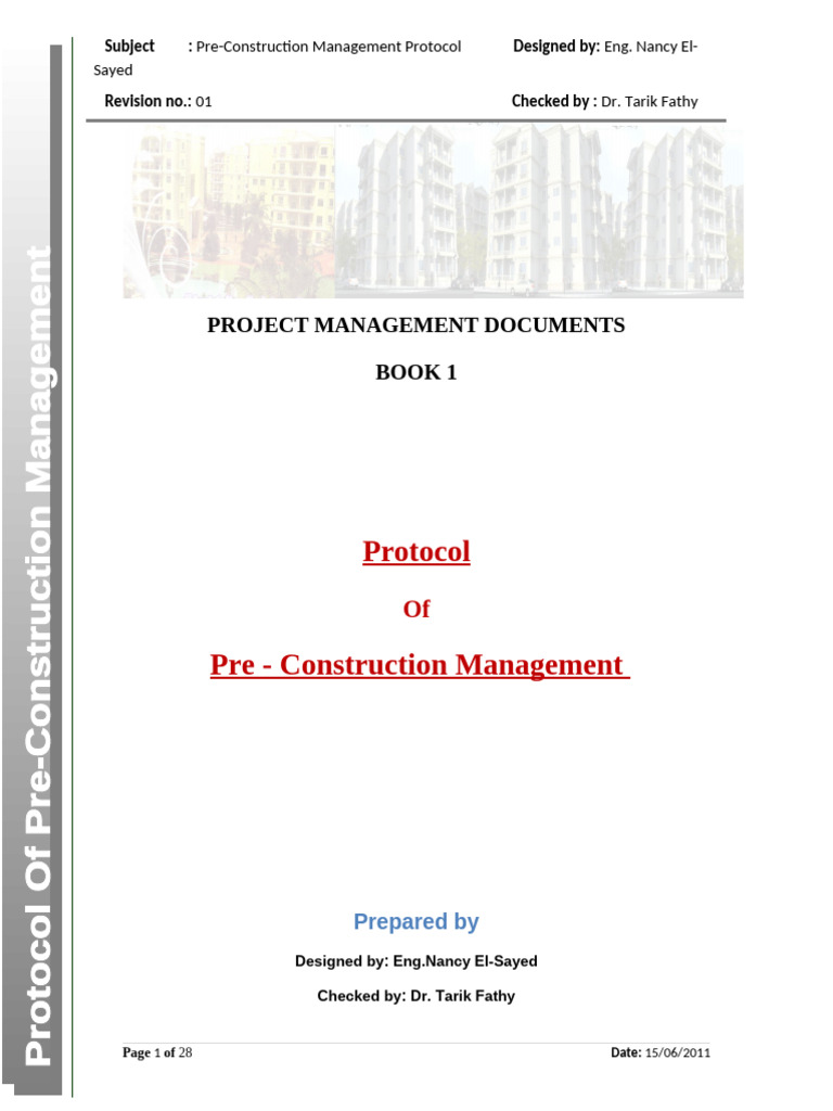 Pre Construction Management - Protocol | PDF | Usability | Cost Accounting