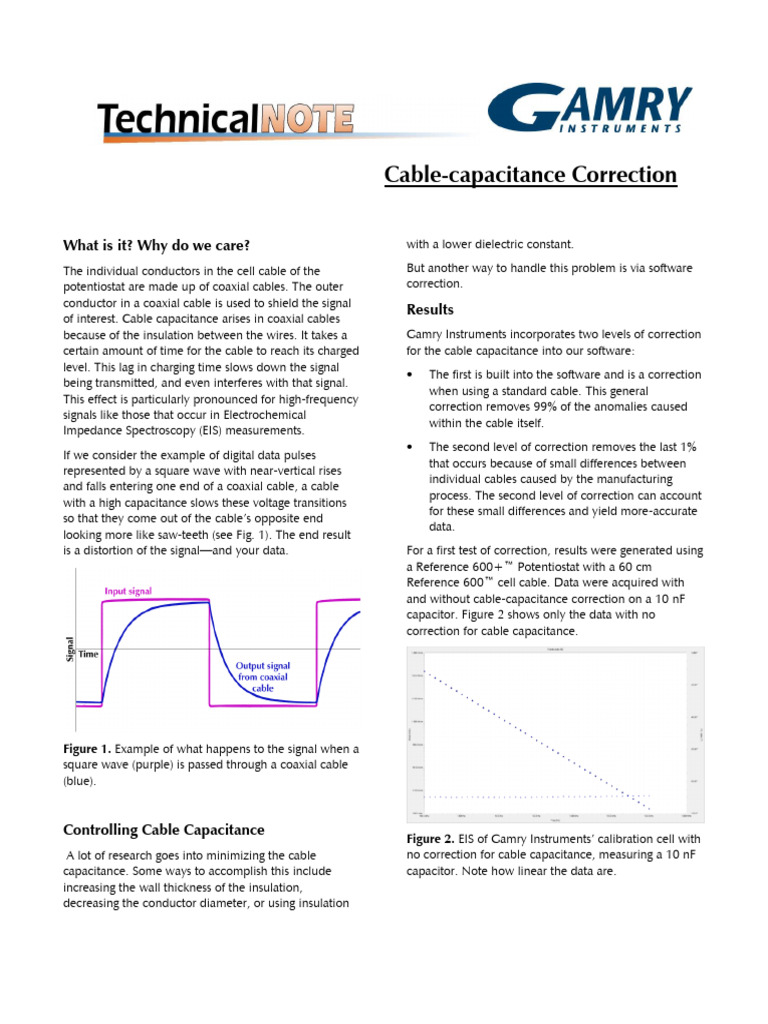 Coaxial Cable Capacitance Correction | PDF | Coaxial Cable | Capacitance