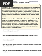 MLK's I Have a Dream Speech Summary | PDF
