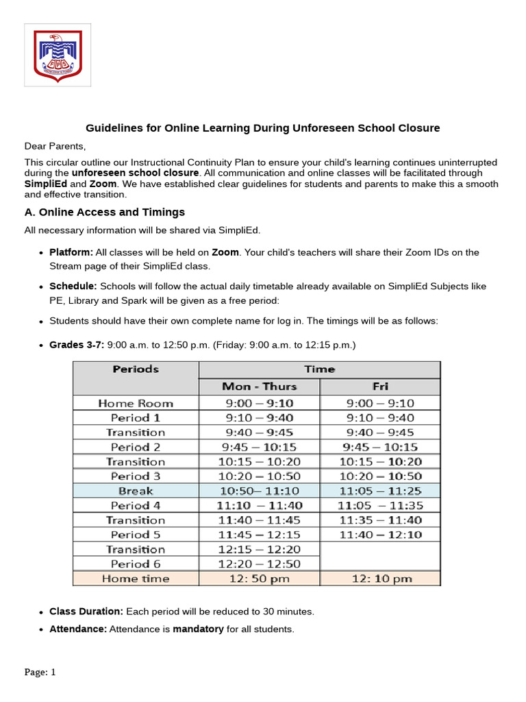 Online Learning Guidelines | PDF | Educational Technology