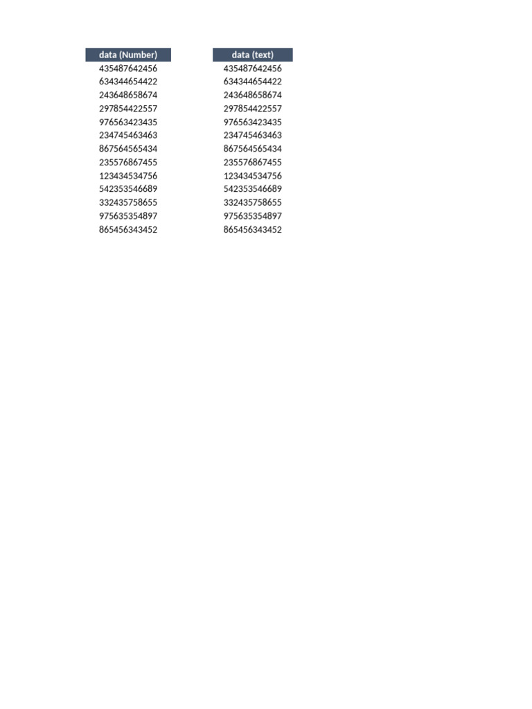 Filtering Data: Number vs. Text Formats | PDF