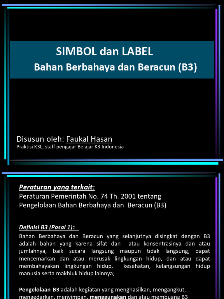 Simbol dan Label Limbah B3 | PDF