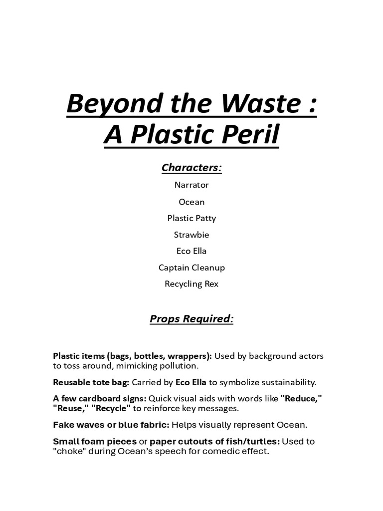 Beyond The Waste - A Plastic Peril | PDF | Waste | Materials
