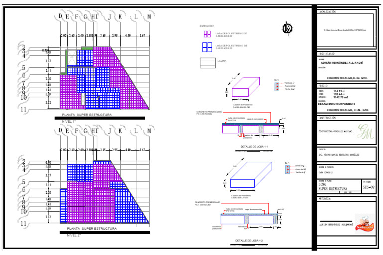 Planos Casa Hornos Losa 1 | PDF