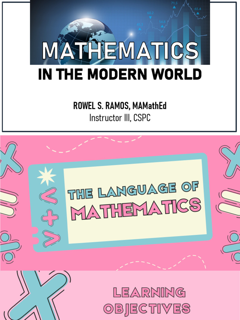 Language of Mathematics Explained | PDF | English Language | Numbers