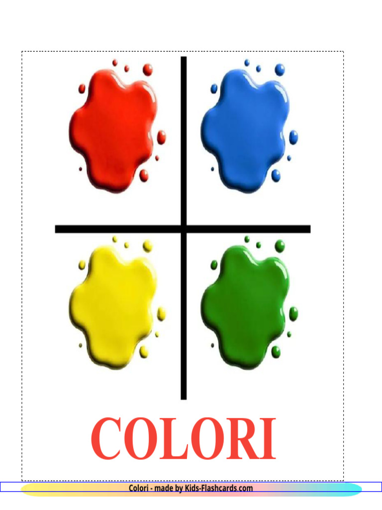 Italian Color Flashcards | PDF