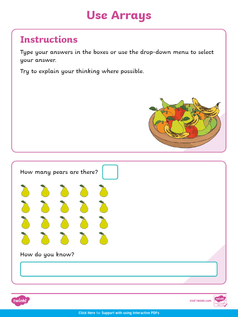 Division Concepts with Arrays | PDF | Food And Drink | Food And Drink ...