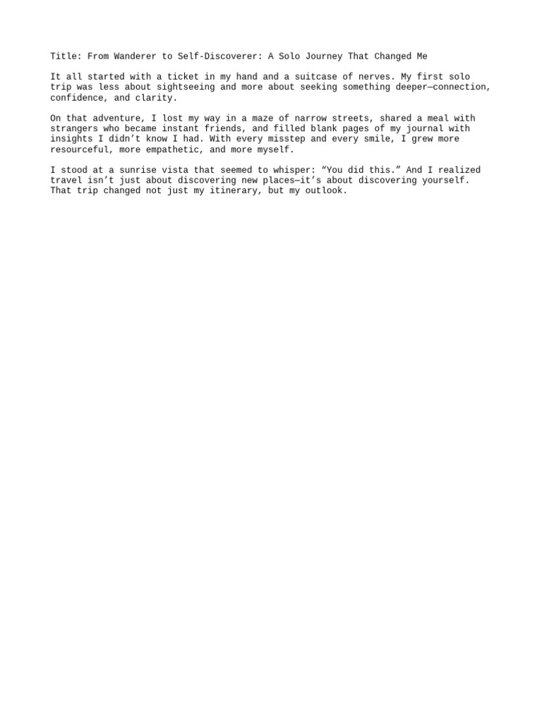 File 5 - Personal Travel Stories & Transformations | PDF