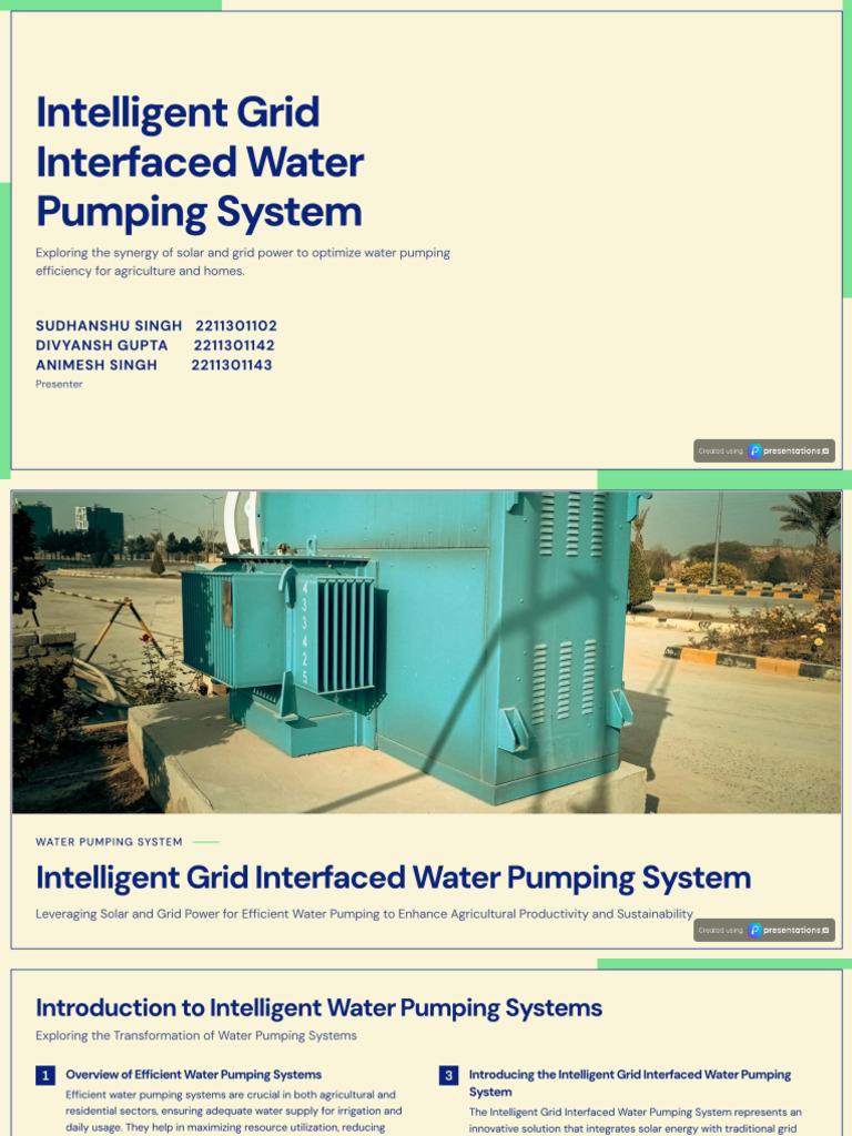 Intelligent Grid Interfaced Water Pumping System | PDF
