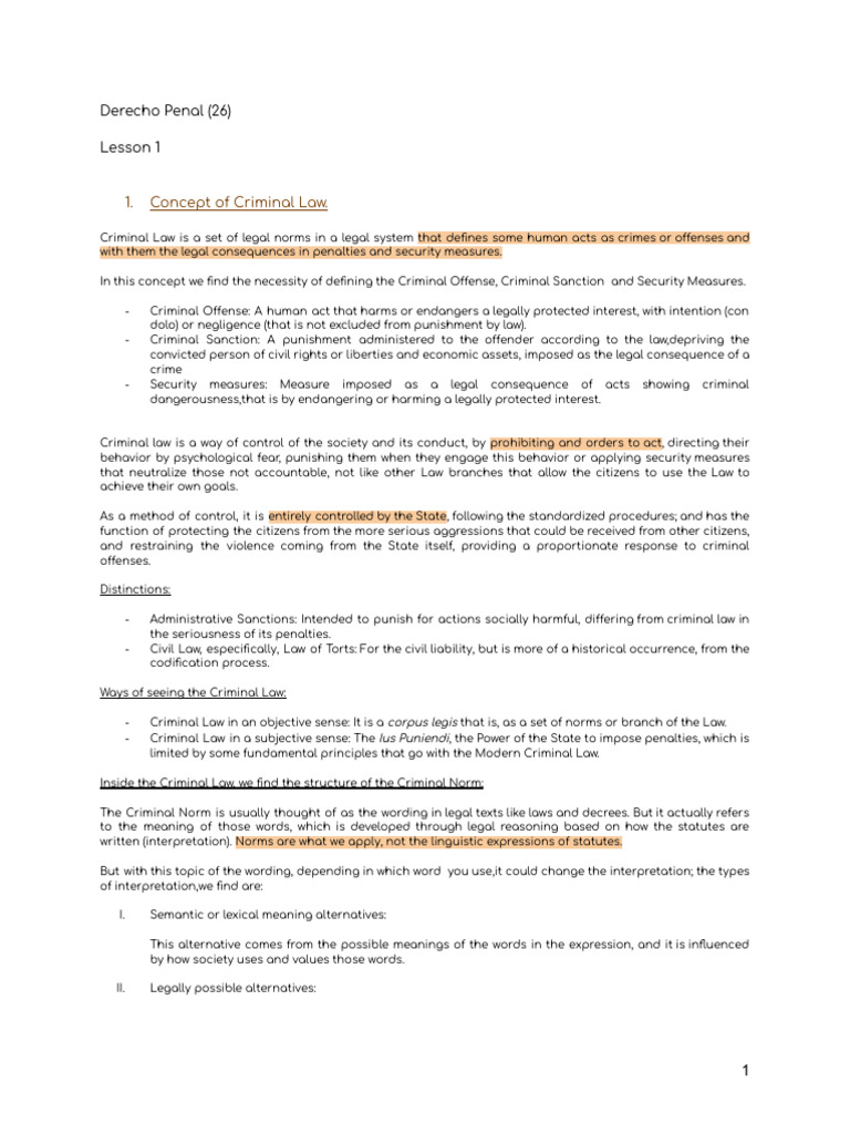 Criminal Law: Concepts and Norms | PDF | Crimes | Crime & Violence