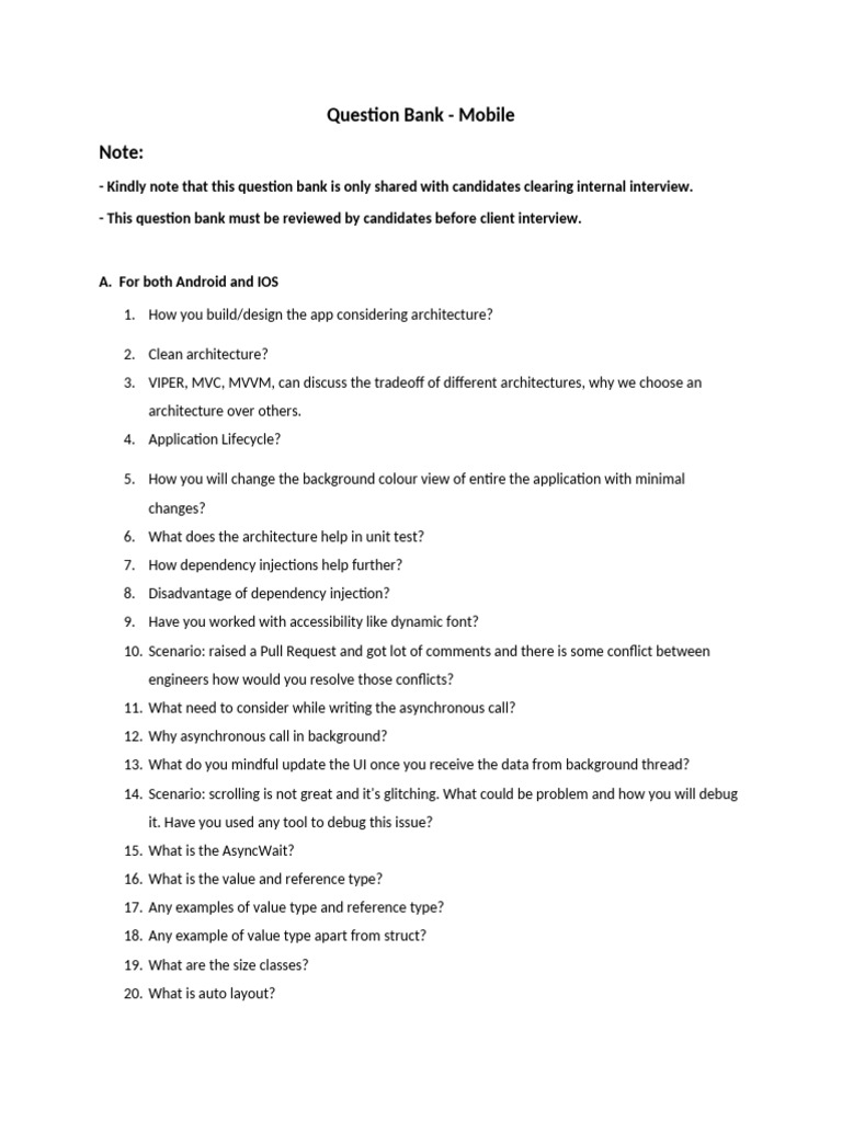 Question Bank - Mobile Skill | PDF | Android (Operating System) | Software