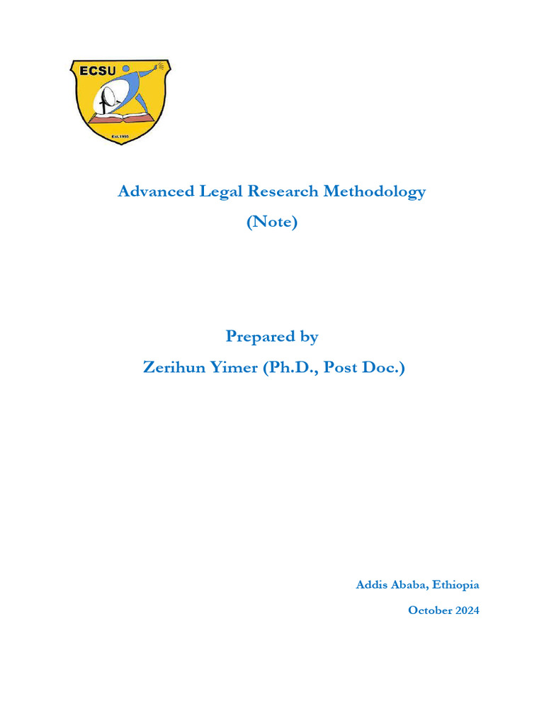 Advanced Legal Research Methodology Guide | PDF | Scientific Method ...