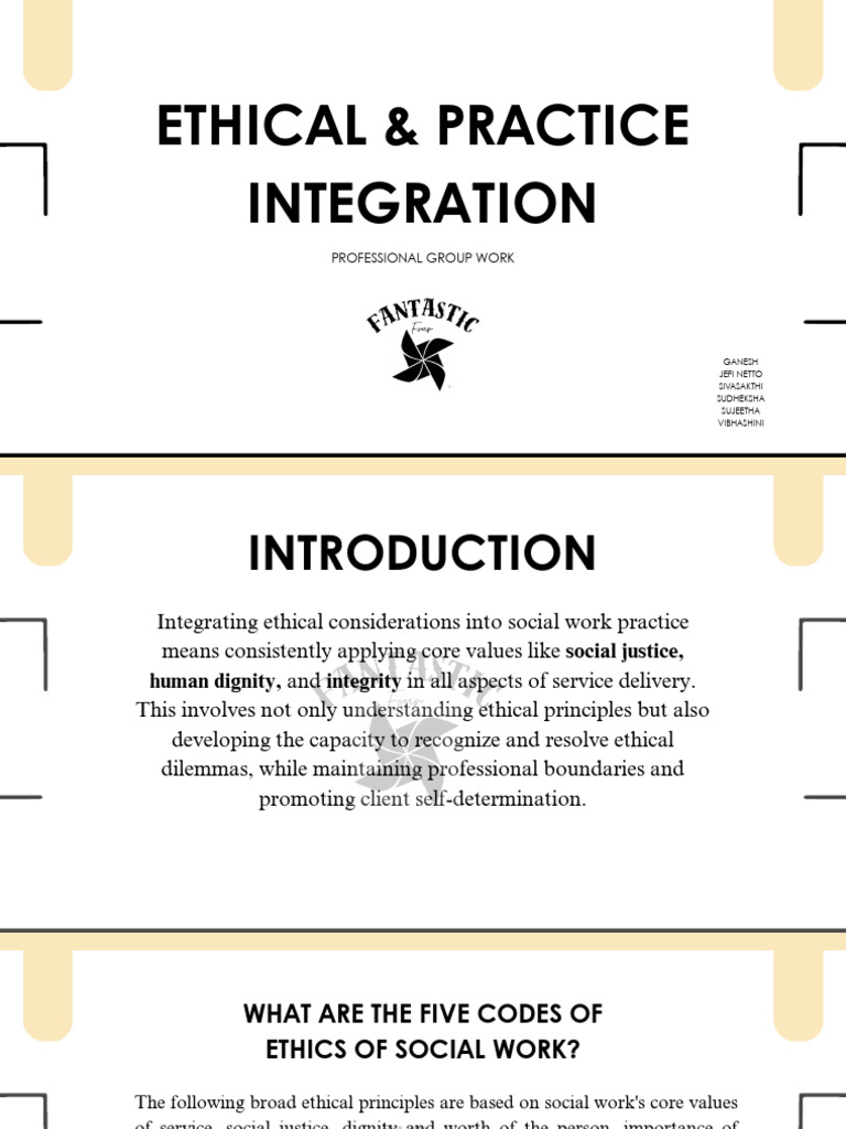 Ethical & Practice Integration 20250819 121634 0000 | PDF | Social Work ...