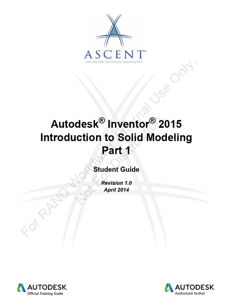 Inventor Solid Modeling Part 1 | PDF | Autodesk