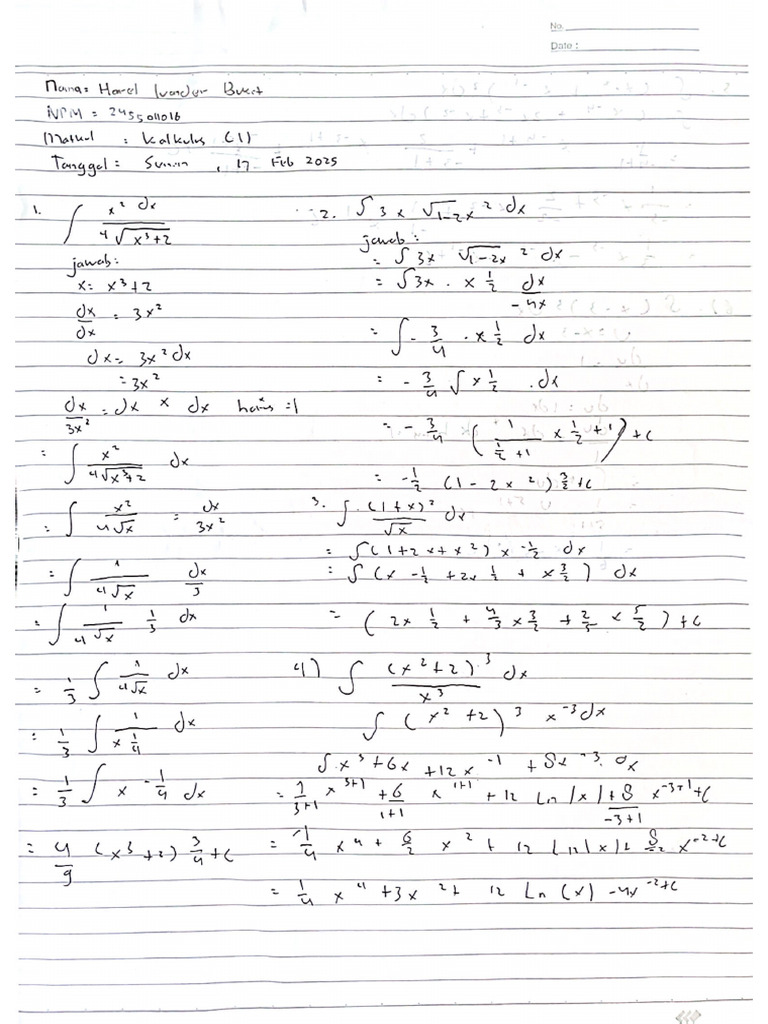 Kalkulus Tugas 1 | PDF