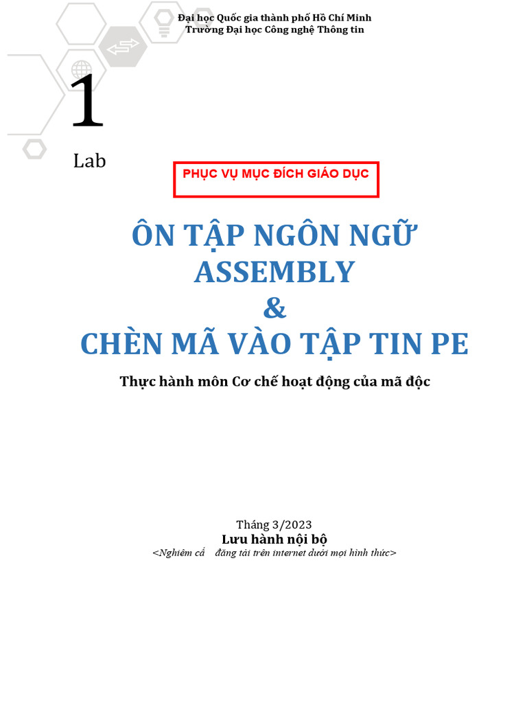 Lab 1 - Assembly Pe Injection | PDF