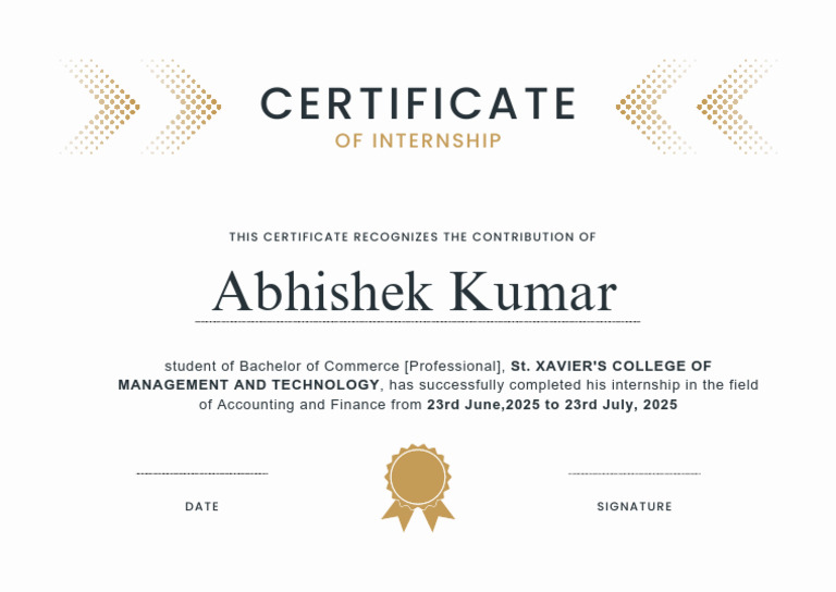 Abhishek Certificate | PDF