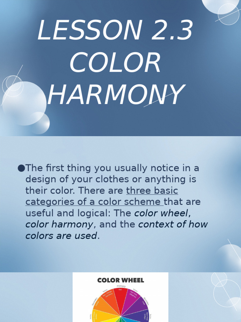 Understanding Color Harmony Basics | PDF | Color | Artistic Techniques