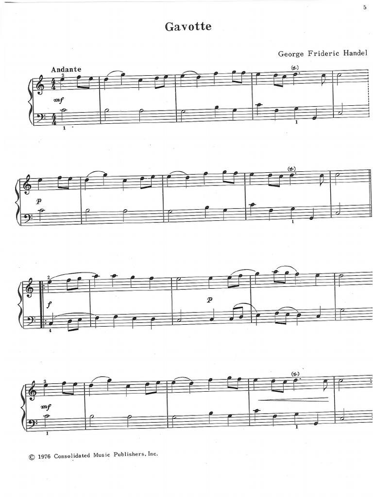 Handel Gavotte C | PDF