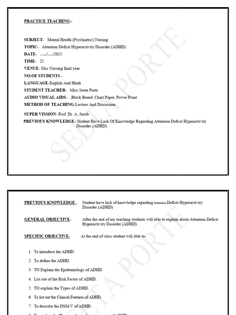 Teaching ADHD and Related Disorders | PDF | Mental Disorder | Attention ...