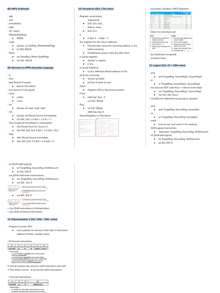 MIPS Assembly Language Guide | PDF | Classes Of Computers | Central ...