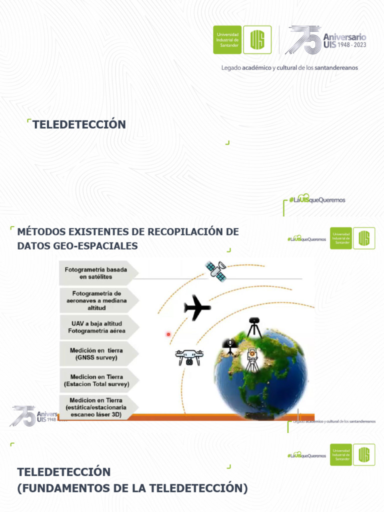 Clase8 Teledetección | PDF | Sensores remotos | Espectro electromagnético
