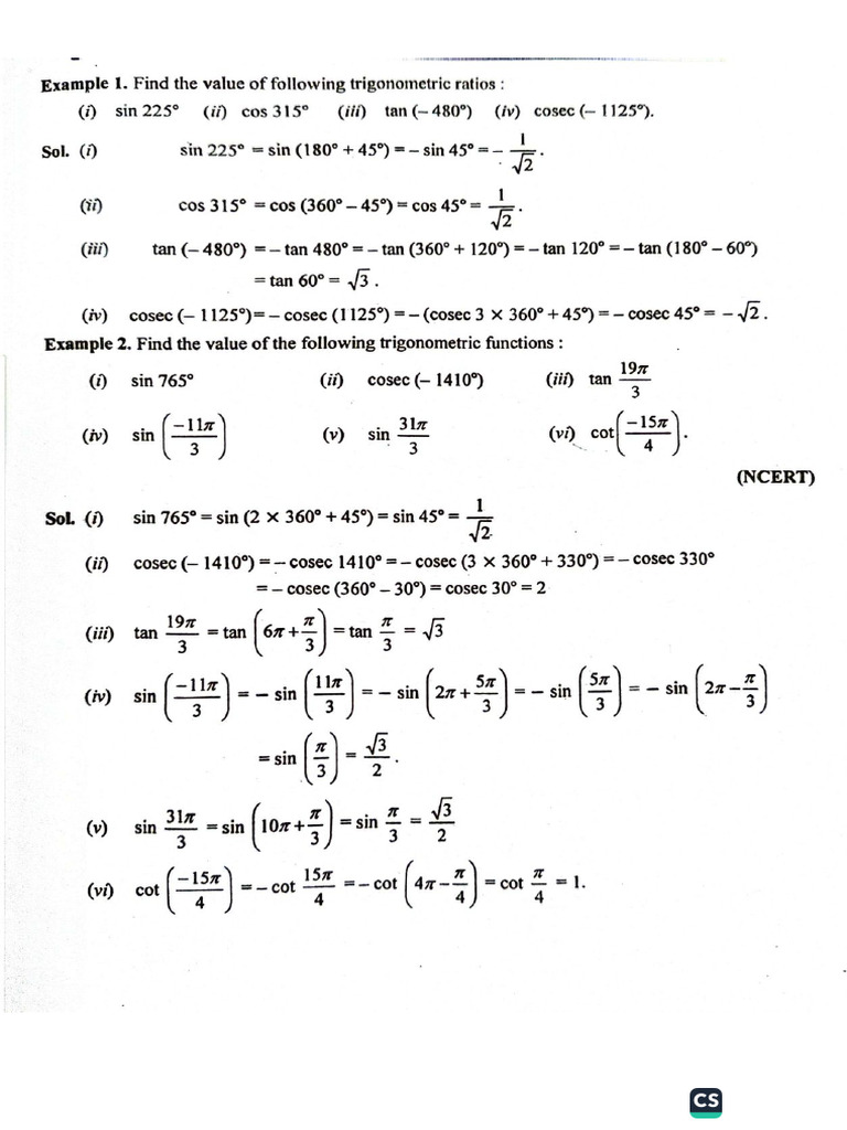 Trigonometry Practice Qs-1 | PDF