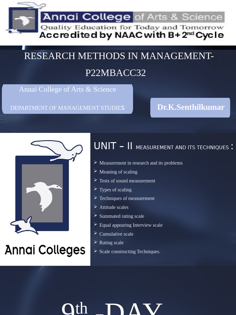Research Methods in Management-Day-9-Class Notes | PDF | Level Of ...