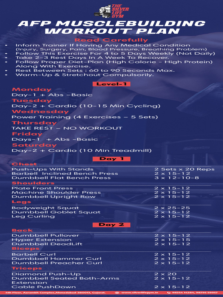 Muscle Building Workout Plan Guide | PDF | Weight Training | Physical ...