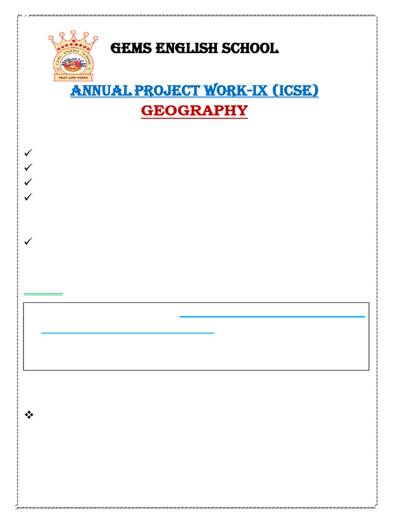 IX - Geography Board Project | PDF