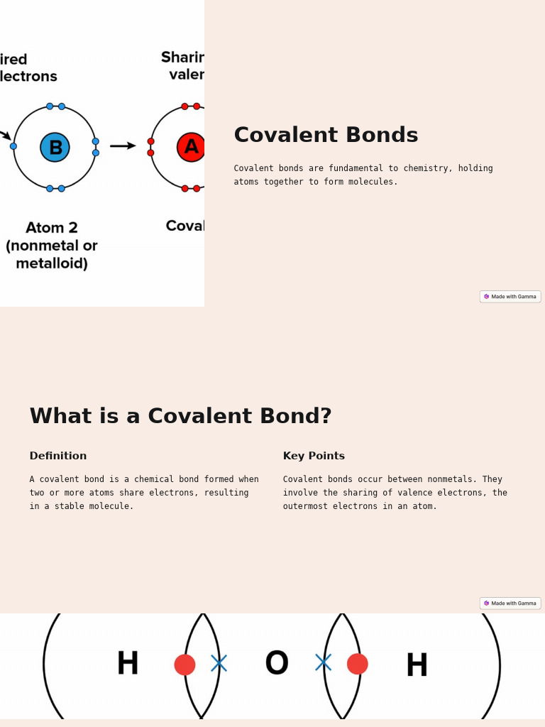 Understanding Covalent Bonds in Chemistry | PDF