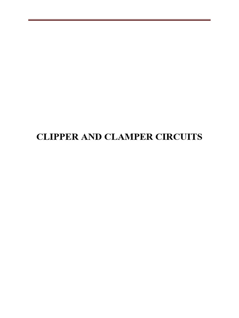 SCDE-M1-Clippers and Clampers | PDF | Electrical Circuits | Electric Power
