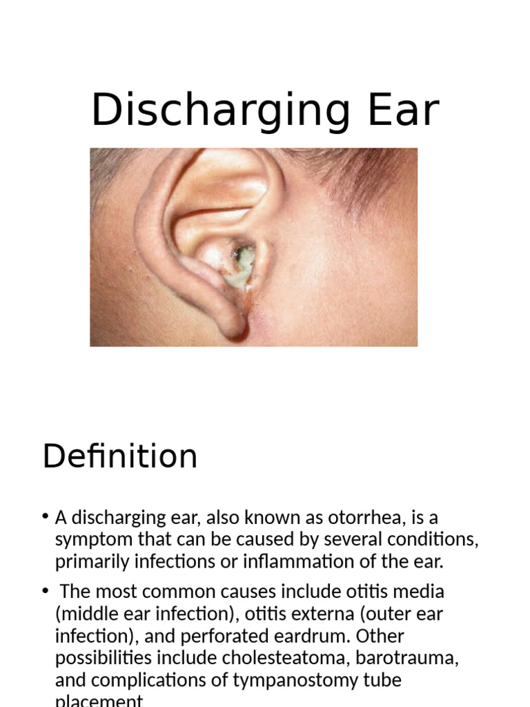 Causes and Types of Ear Discharge | PDF | Otorhinolaryngology | Sensory ...