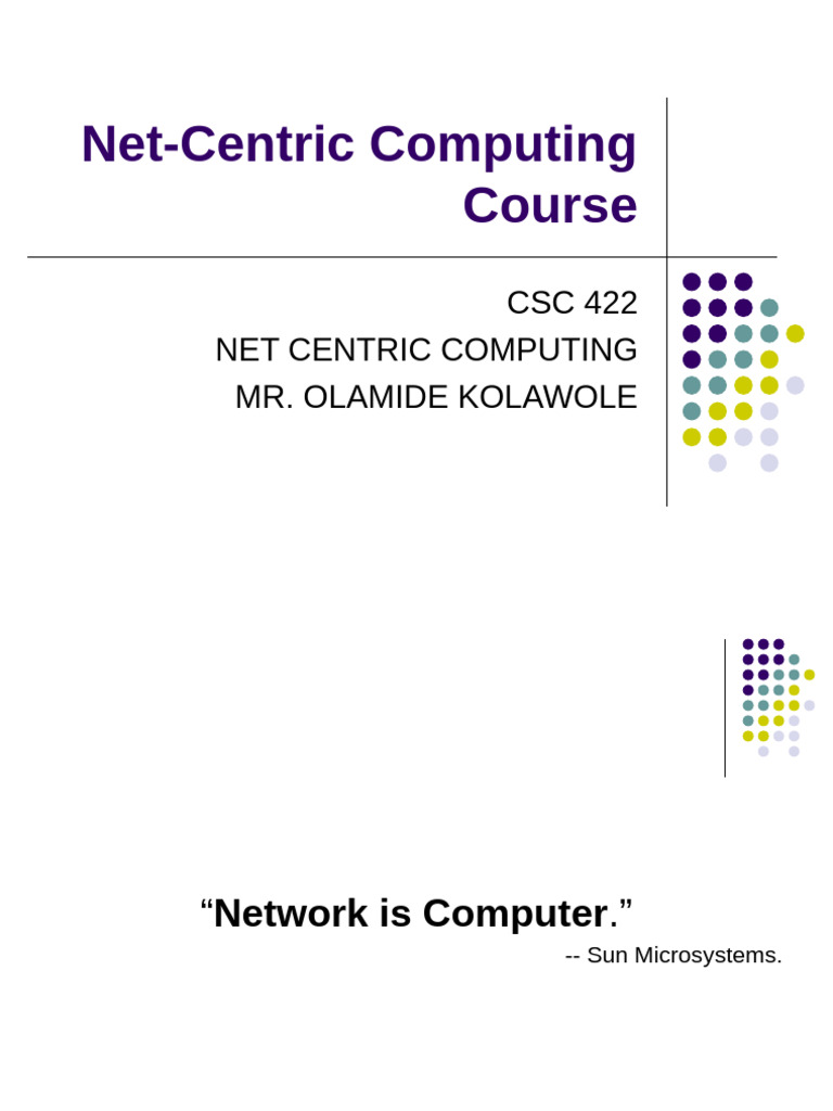 Introduction to Net-Centric Computing | PDF | World Wide Web | Internet ...