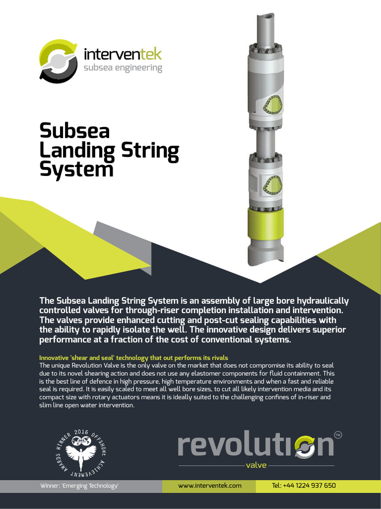 Subsea Landing String System Overview | PDF | Valve | Actuator