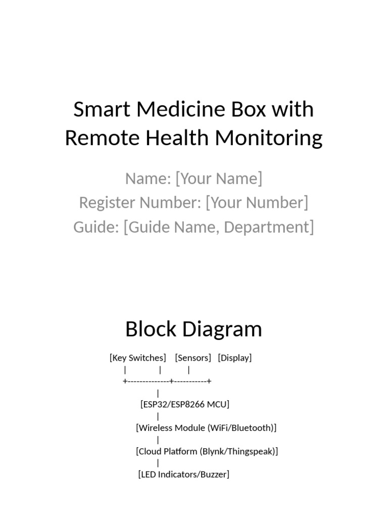 Smart Medicine Box Presentation | PDF