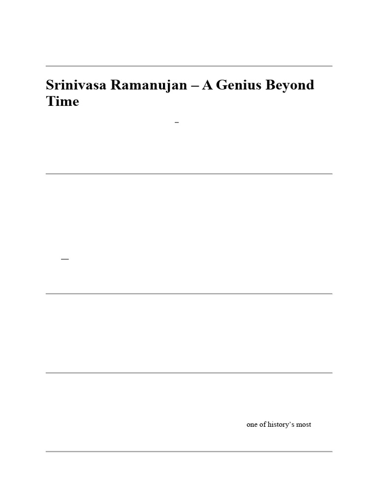Indian Mathematician Biography | PDF | Number Theory | Mathematics
