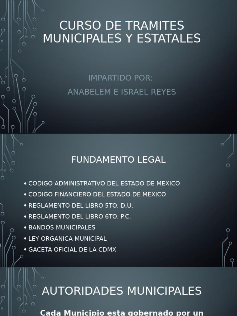 Curso de Trámites Municipales y Estatales | PDF