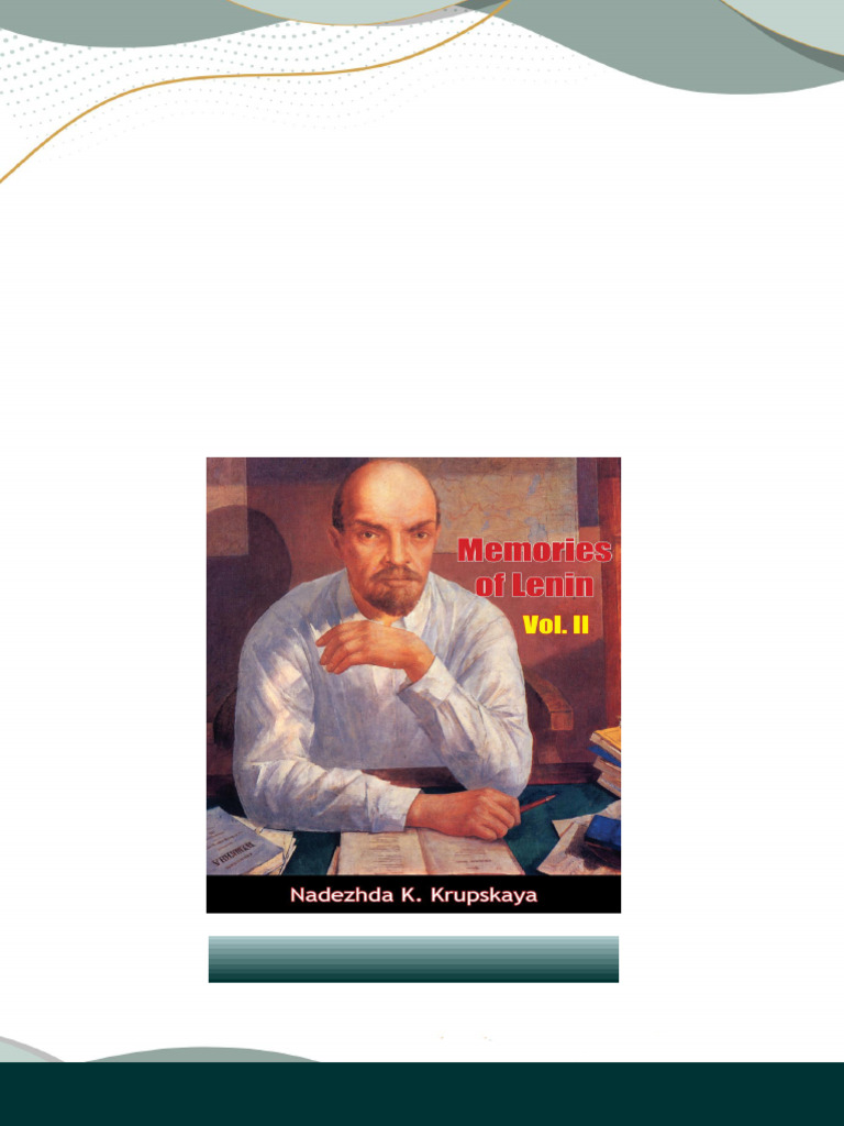 Memories of Lenin Vol II 1st Edition Nadezhda K. Krupskaya (Author ...